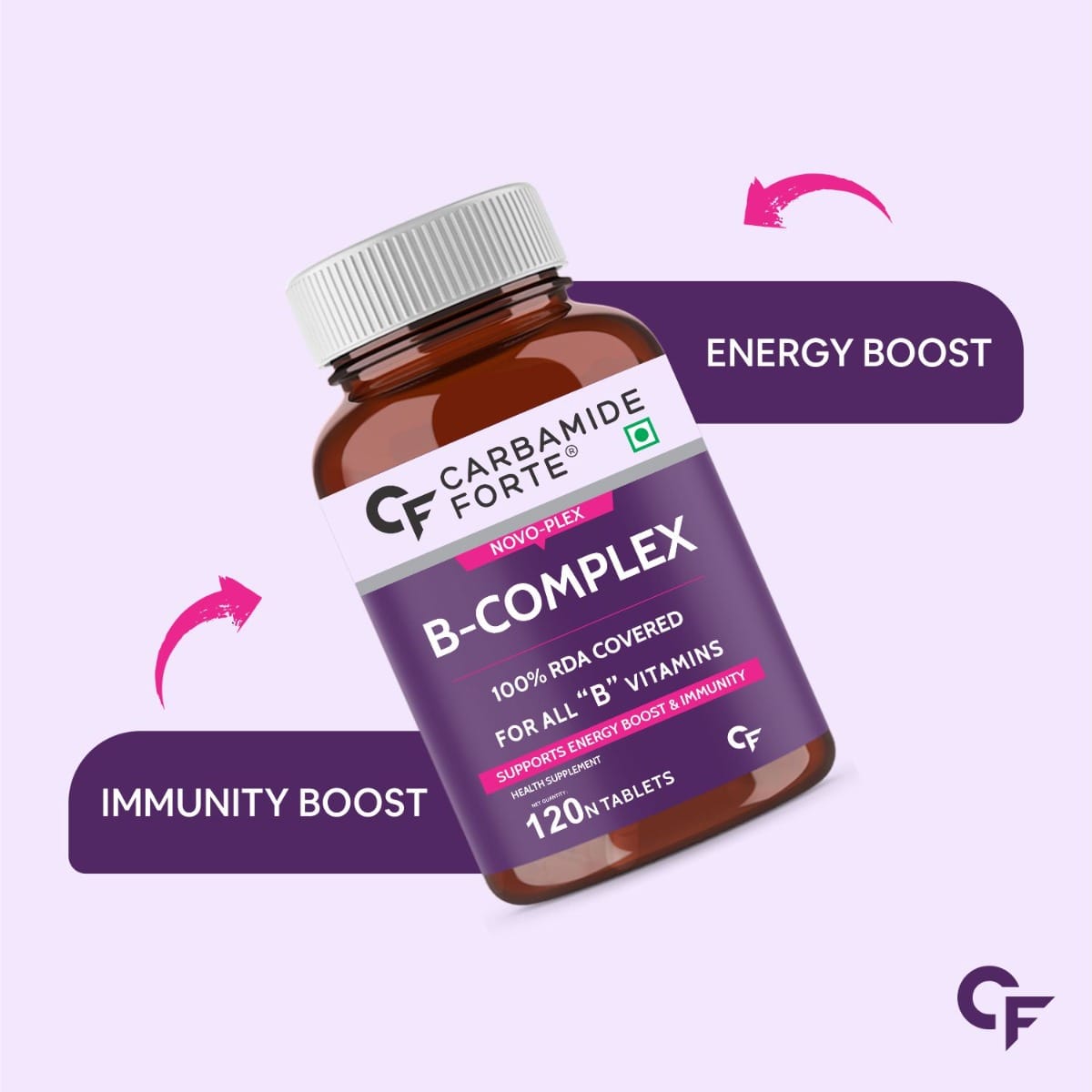 Carbamide Forte Vitamin B-Complex Tablets - 100% RDA for B Vitamins ...