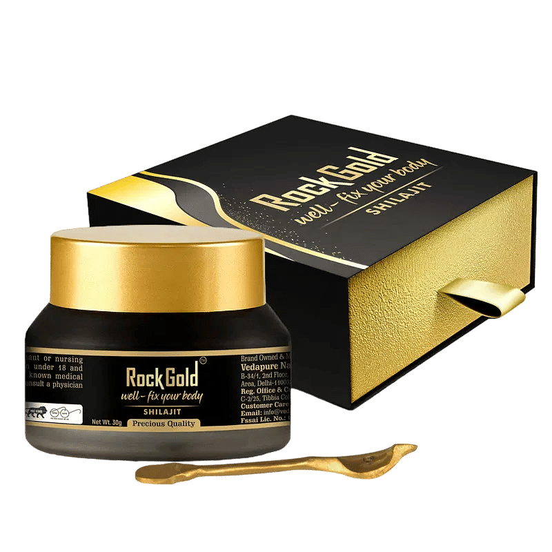 Rock Gold Pure Ayurvedic Shilajit Resin with Pure Gold & Silver ...