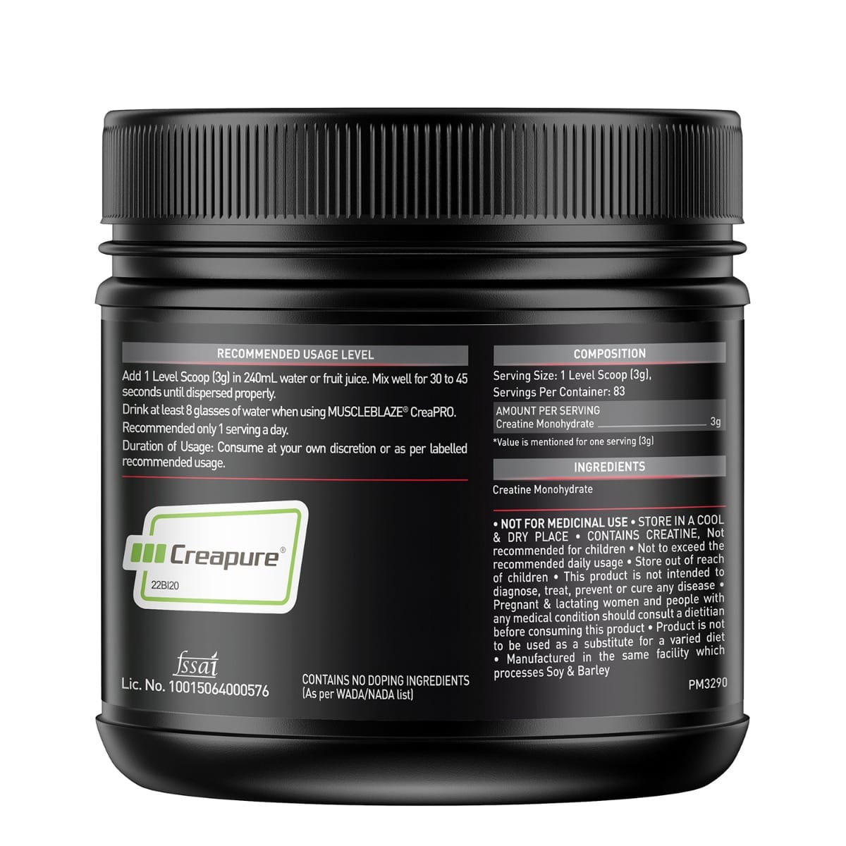 MuscleBlaze CreaPRO Creatine with Creapure®️ Powder from Germany, Pack ...