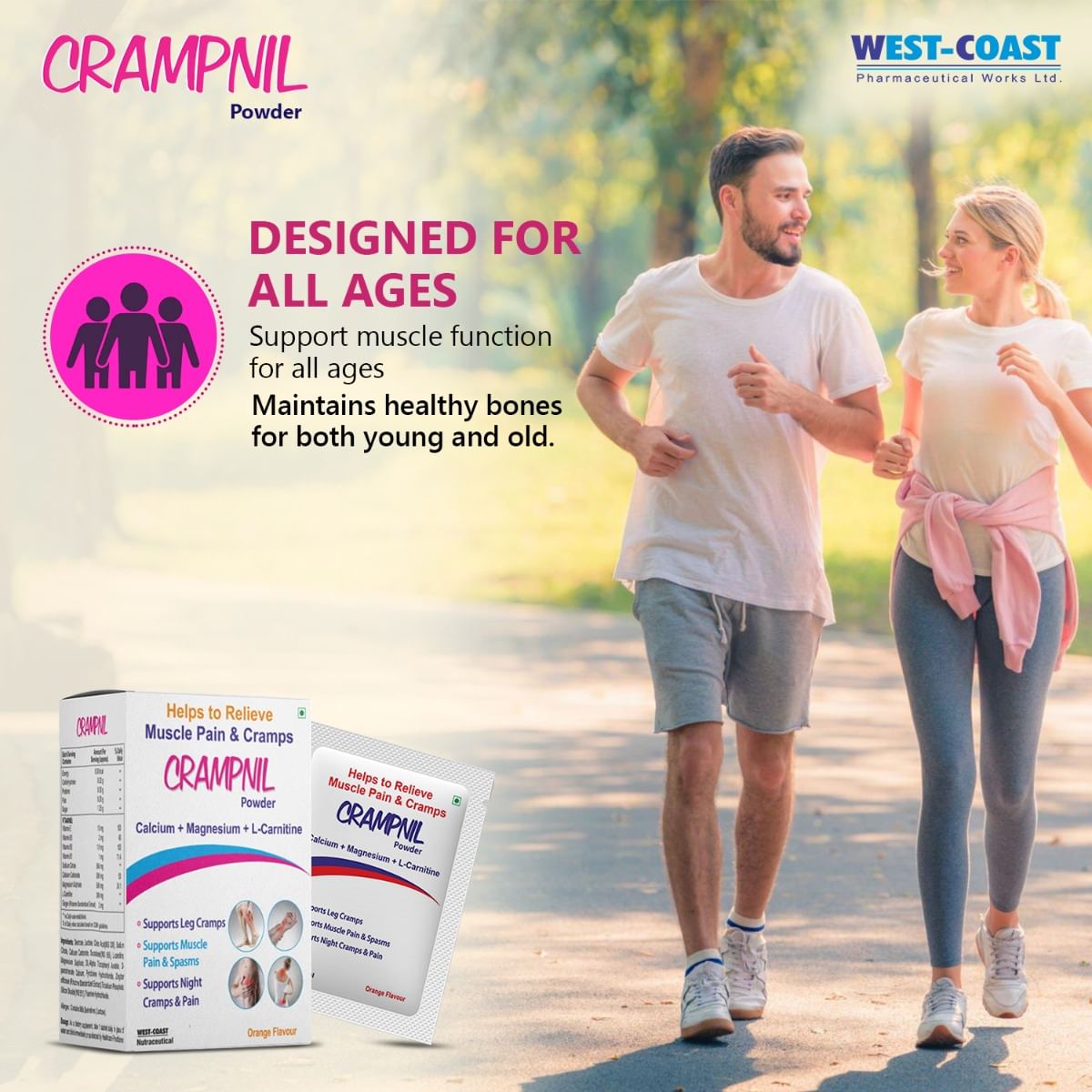 Westcoast Crampnil Powder Sachet | Orange Flavour | help to make bones ...