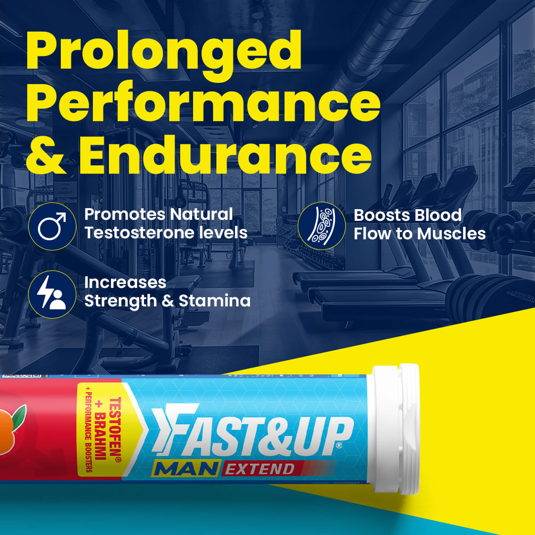Fast & Up Man Extend | 20 Tablets | Fizzy Peach | Testofen | Shatavari ...