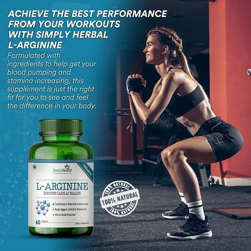 Simply Herbal L-Carnitine Pre & Post Workout Supplement tablet 1000mg ...