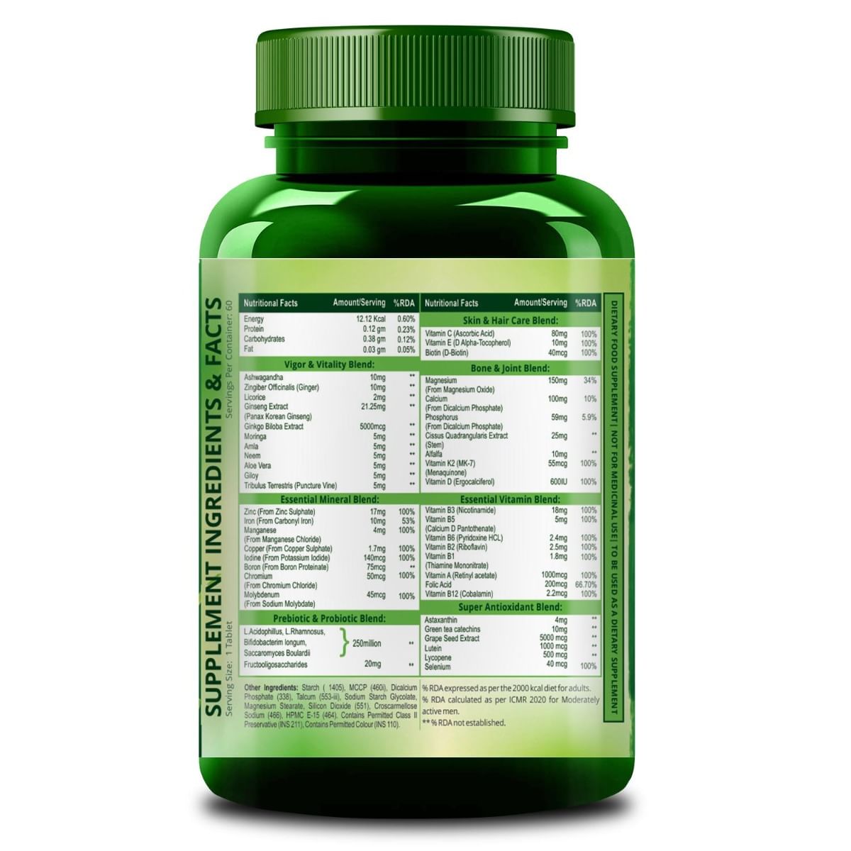 Himalayan Organics Multivitamin with Probiotics 45 Ingredients | 60 ...