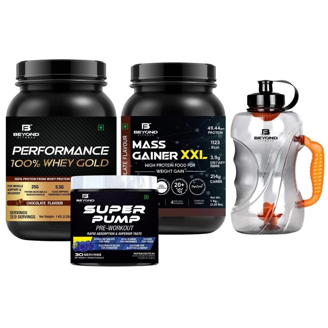 Beyond Fitness Xtreme PUMP Pro Gold Combo (100% Whey Gold Protein 1kg ...