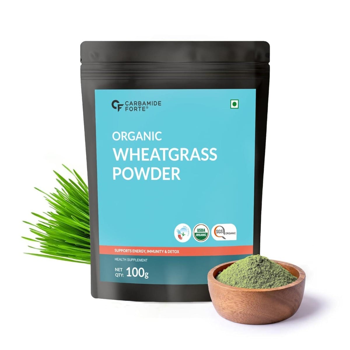 Carbamide Forte 100% Organic Wheat Grass Powder - USDA Certified ...