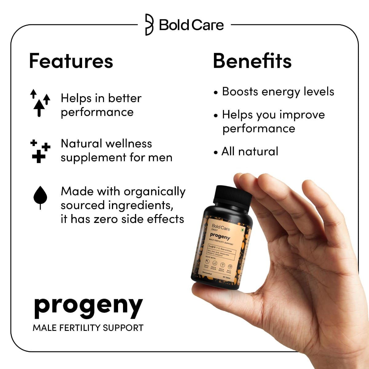 Bold Care Progeny - Boost Sperm Health, 60 Tablets