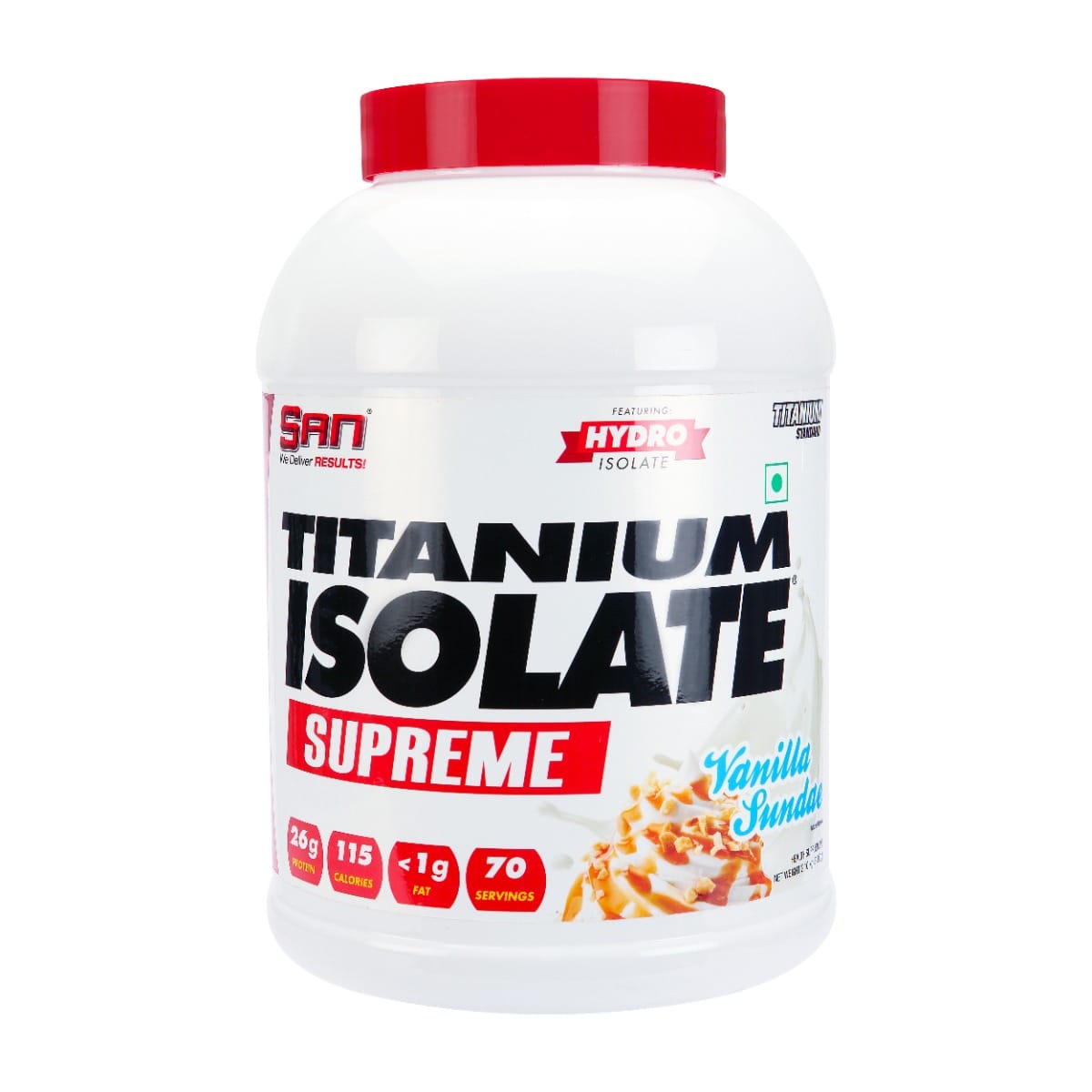 San Titanium Isolate Supreme - Vanilla Sundae - 2.1Kg