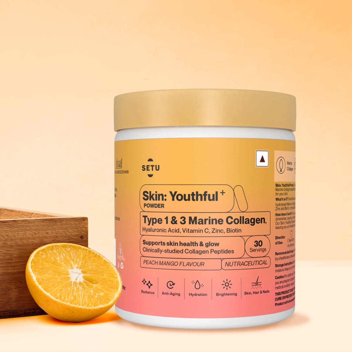 Setu Skin Youthful Marine Collagen Powder Supplements for men and women ...