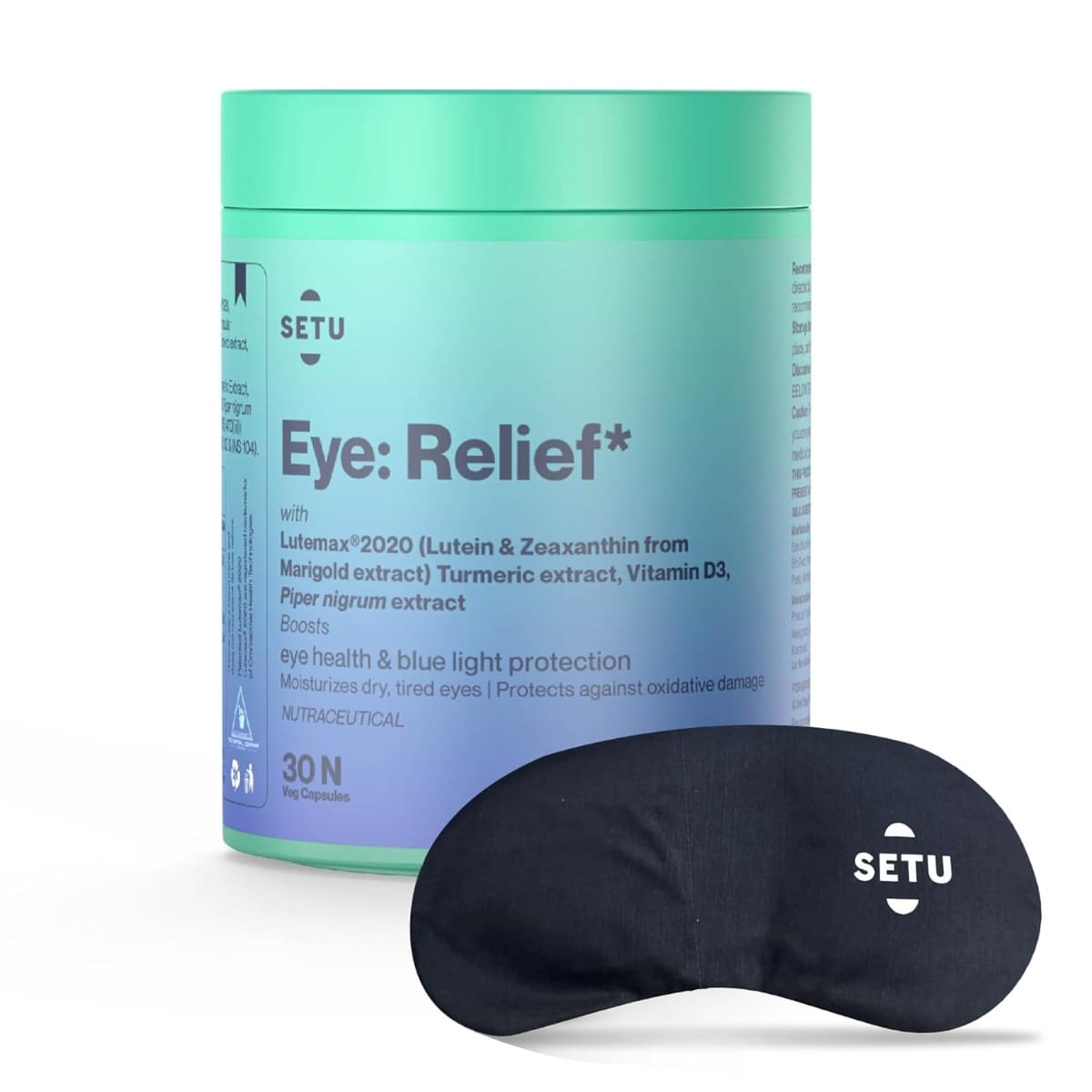 Setu Eye Relief Plant Based Eye Vitamin-30 Tablets + Eye Mask, Combo ...