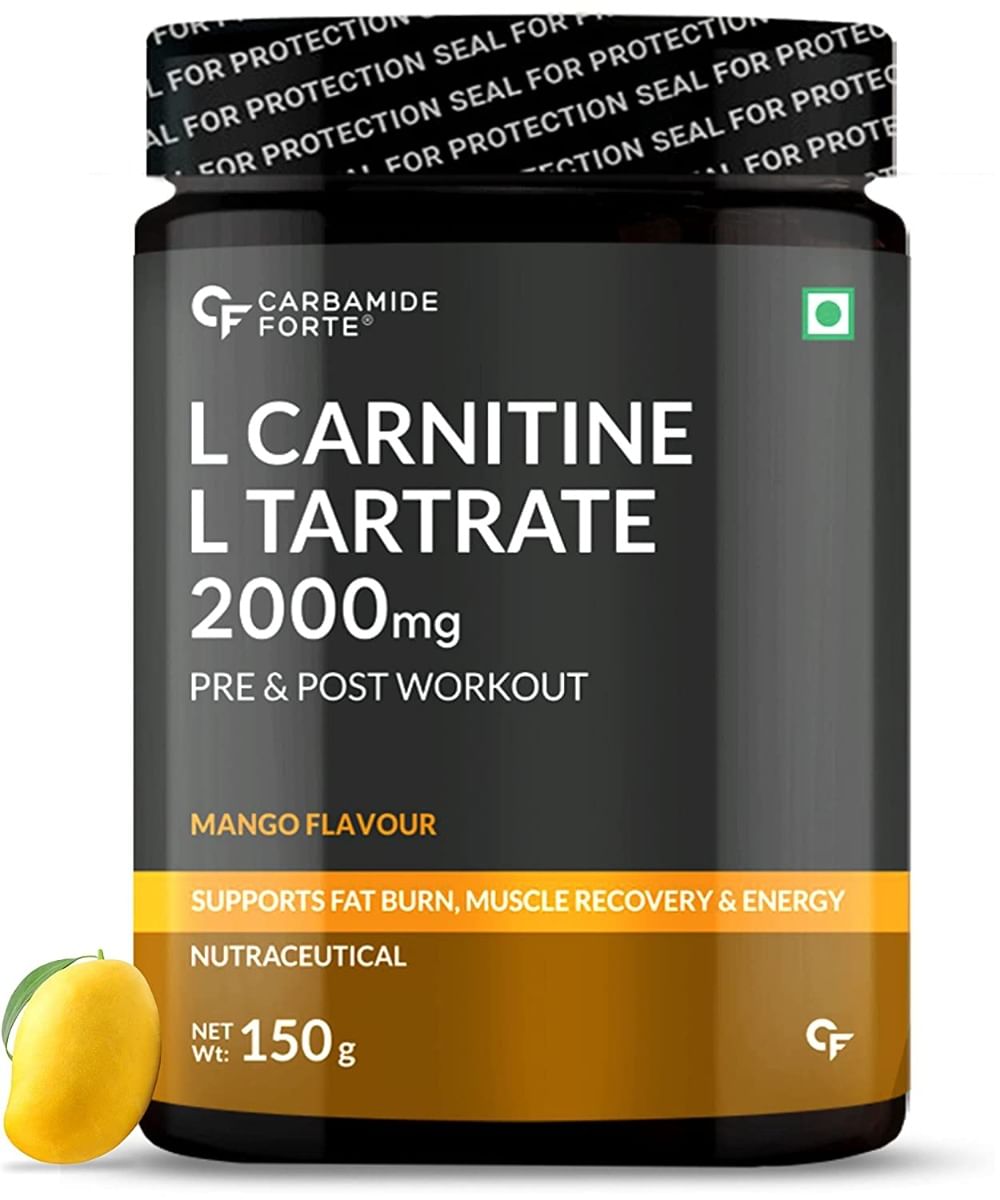 Carbamide Forte L Carnitine L Tartrate 150g | 30 Serving | Mango Flavour | Fat Burn | Muscle ...