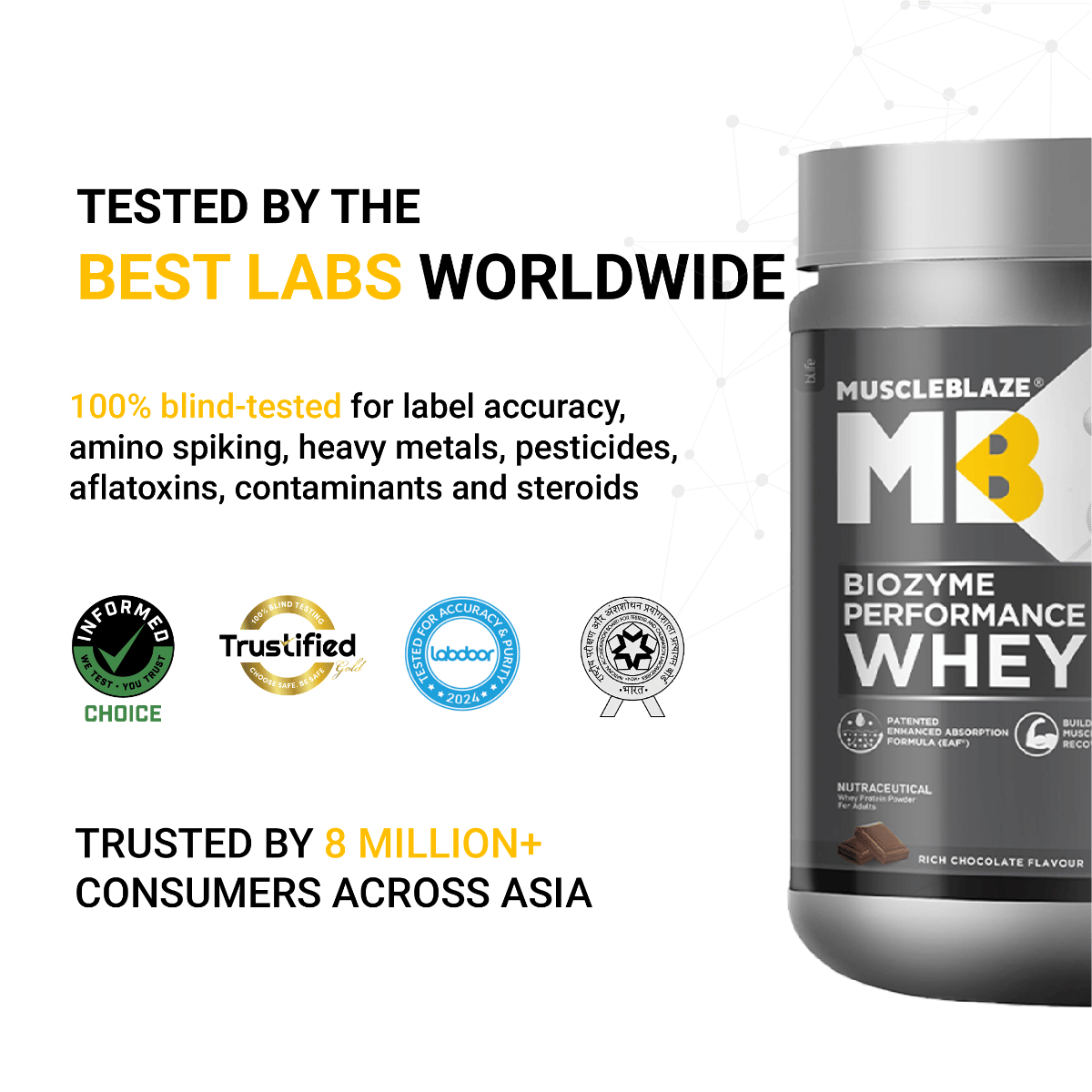 MuscleBlaze MB Biozyme Performance Whey 500g | 14 Serving | Rich ...