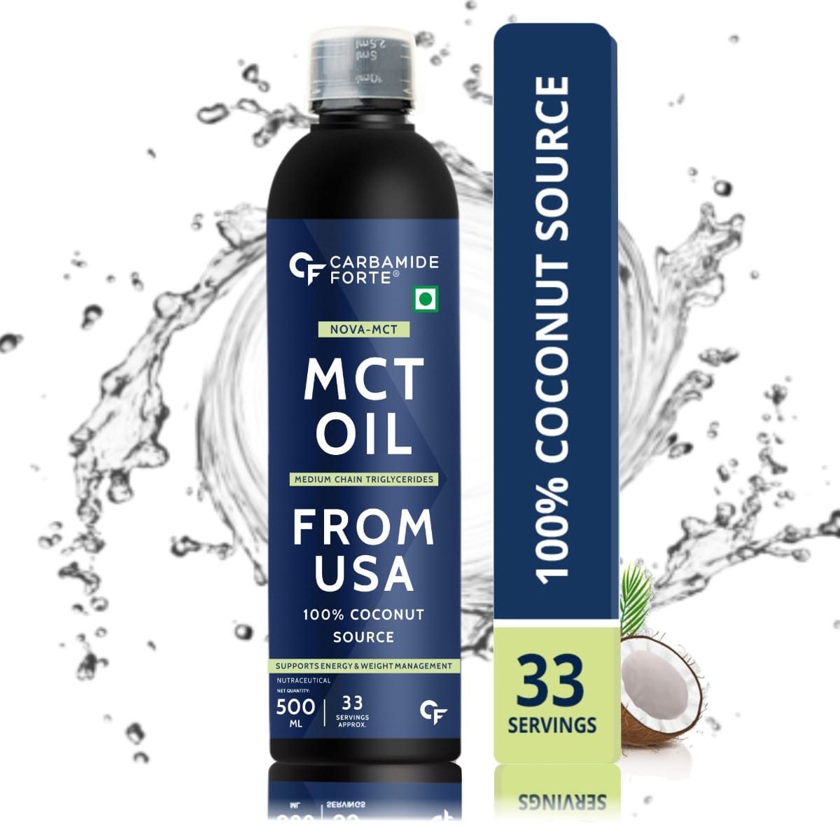 Carbamide Forte Pure MCT Oil C8 From USA 500ml| 100% Coconut Source ...