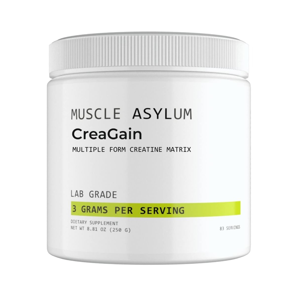 Muscle Asylum CreaGain Creatine Powder 3g - Pure Creatine Supplement ...