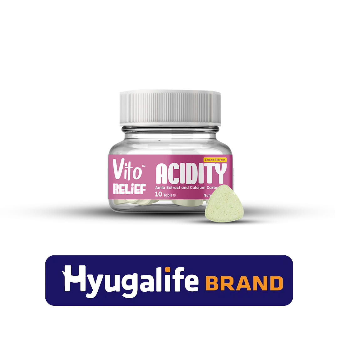 VITO Relief Acidity chewable tablets help to alleviate the symptoms of ...
