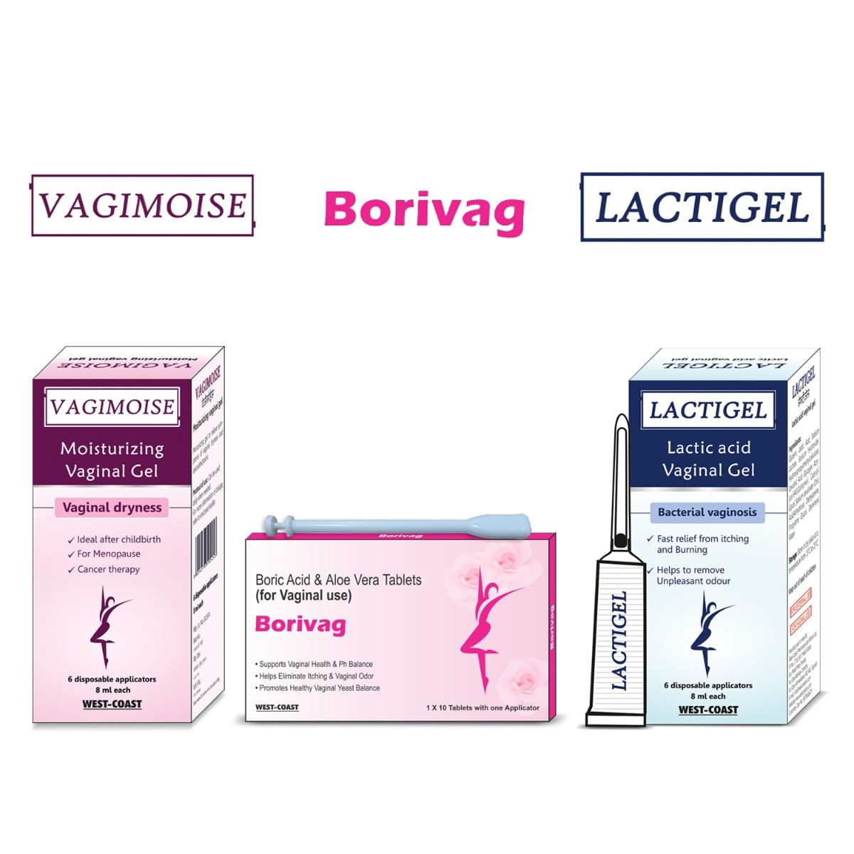 Westcoast Borivag Boric Acid & Aloe Vera | Helps maintain normal vaginal flora| 10 Tablets