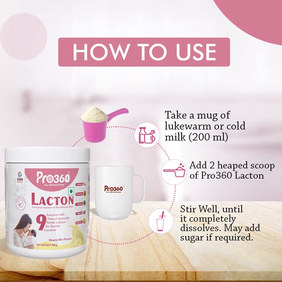 Pro360 Lacton for Breastfeeding and Lactating Mothers Milk Supplement ...