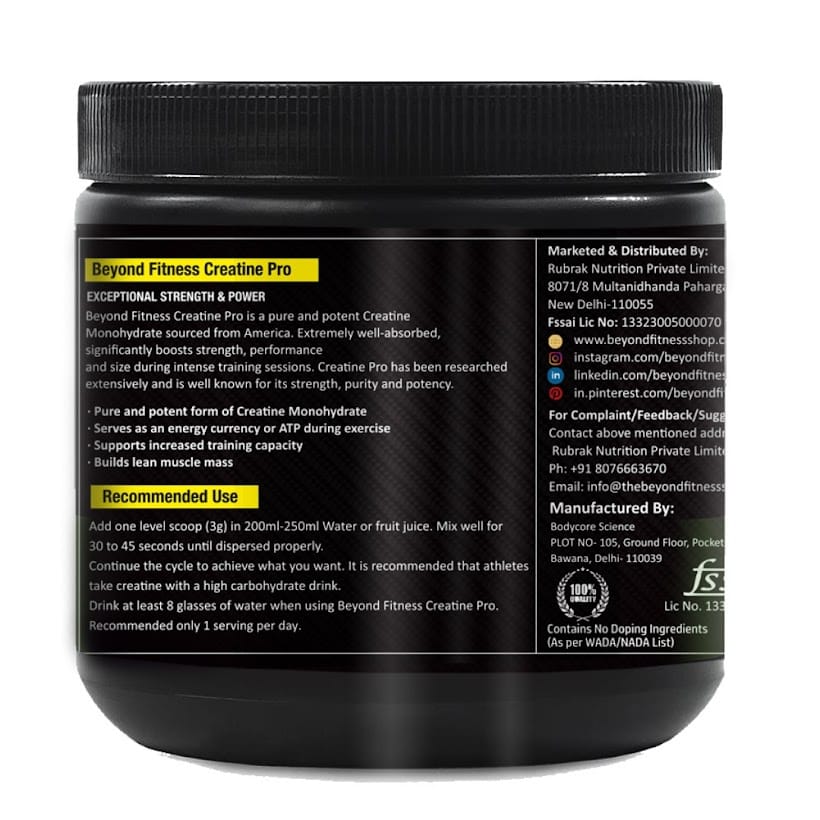 Beyond Fitness Creatine Pro-Supports Muscle Energy And Strength, 3000Mg ...