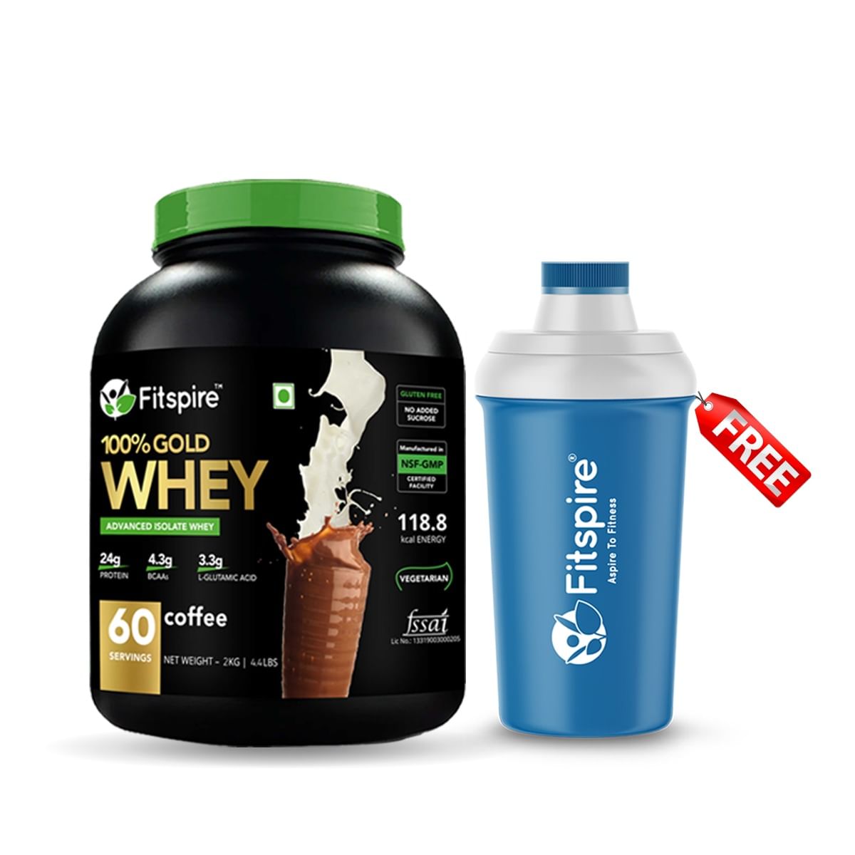 Fitspire Advanced Isolate Gold Whey Protein - Coffee - 2 kg