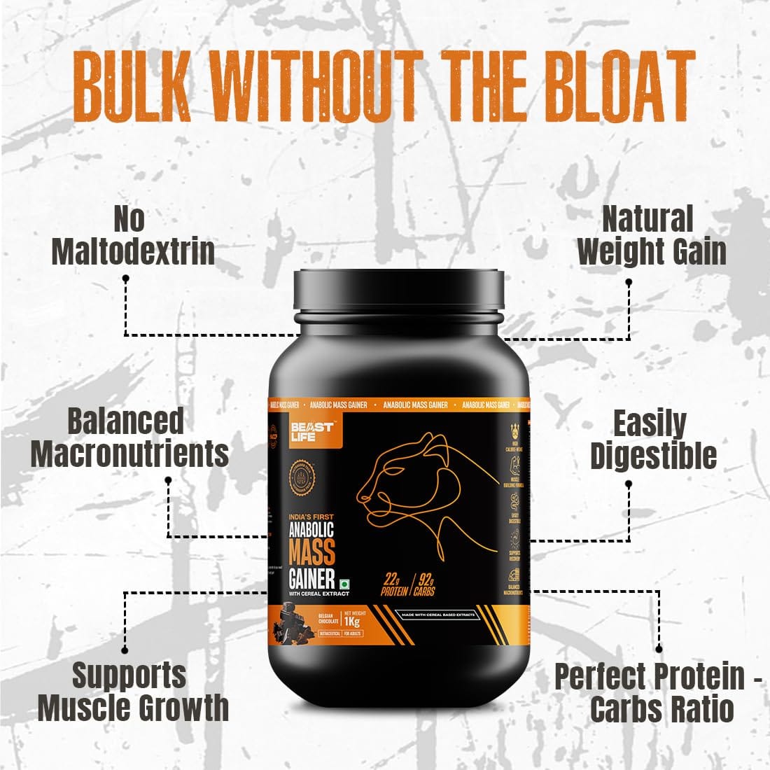 Beast Life Anabolic Mass Gainer - 1kg