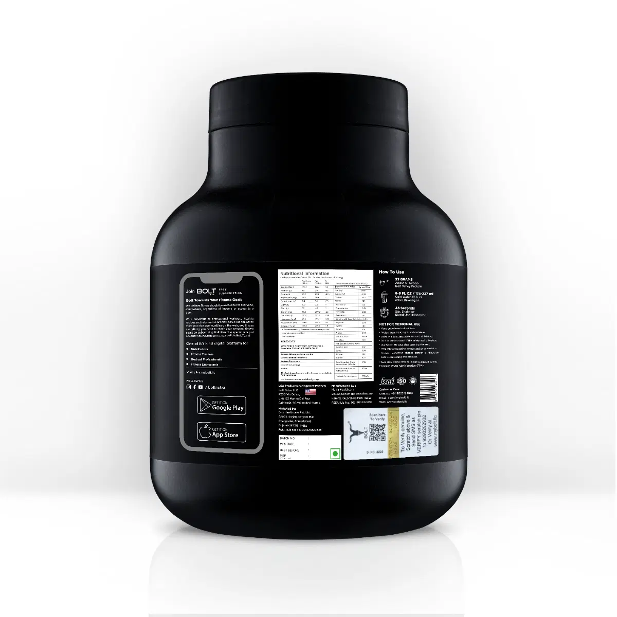 Bolt Whey Protein Powder 100% USA Made Whey Protein with PHYCOCYANIN ...