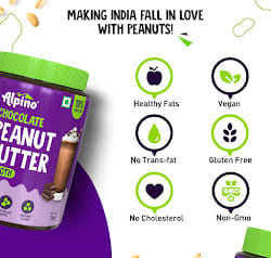 Alpino Chocolate Peanut Butter Smooth 1 KG | 19% Protein | Made with ...