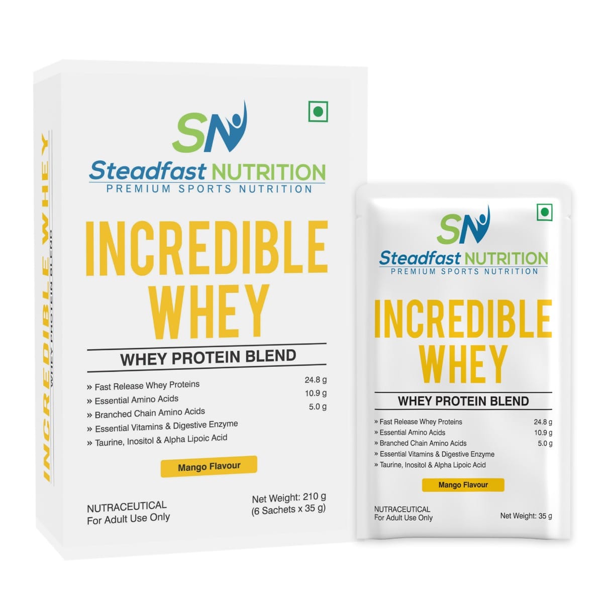 Steadfast Nutrition Incredible Whey Protein| Isolate and Concentrate ...
