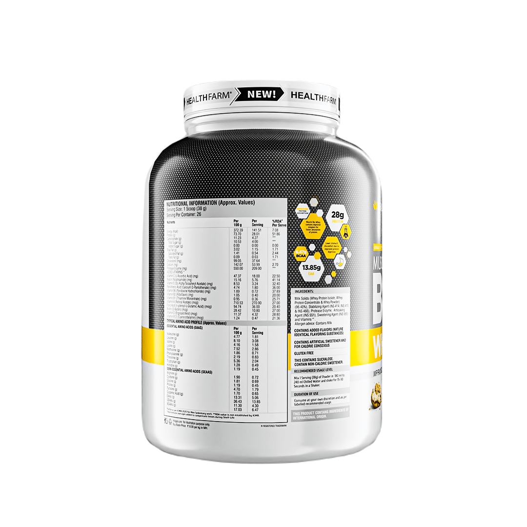 Healthfarm Muscle Bio Whey | Grass Fed Protein | Improved Protein ...