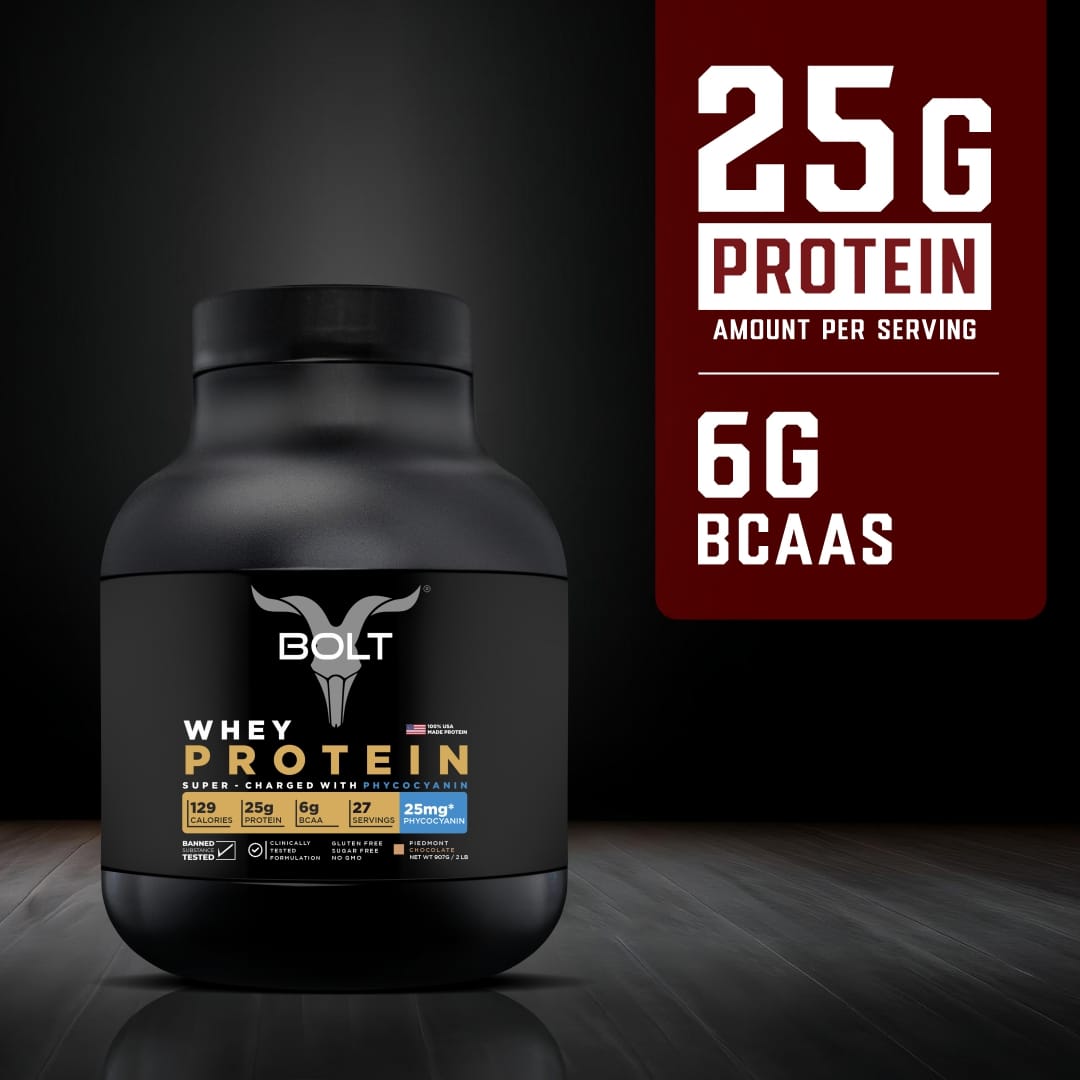 Bolt Whey Protein 907g | Piedmont Chocolate | 27 Servings | 25g Protein ...