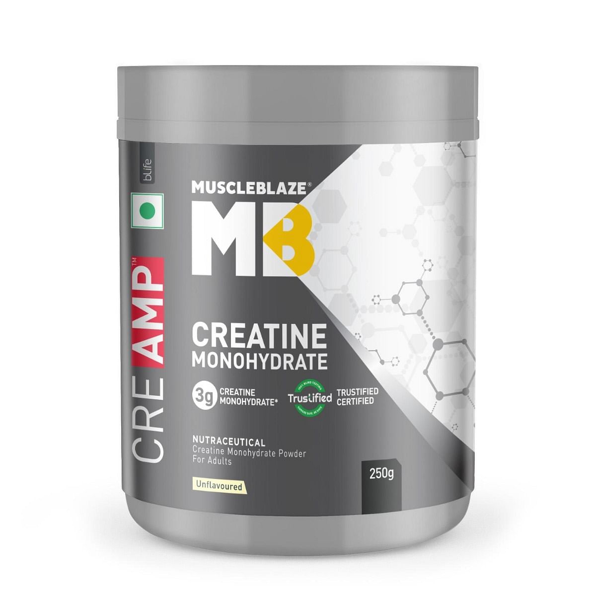 Muscleblaze Mb Creatine Monohydrate 250g 83 Servings Unflavoured
