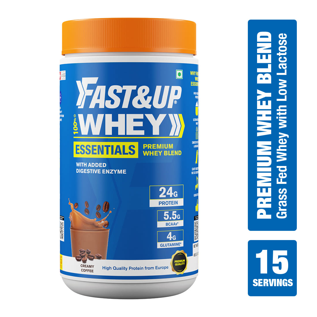 Fast & Up Whey Essentials 24g Protein with Isolate + Concentrate Whey ...