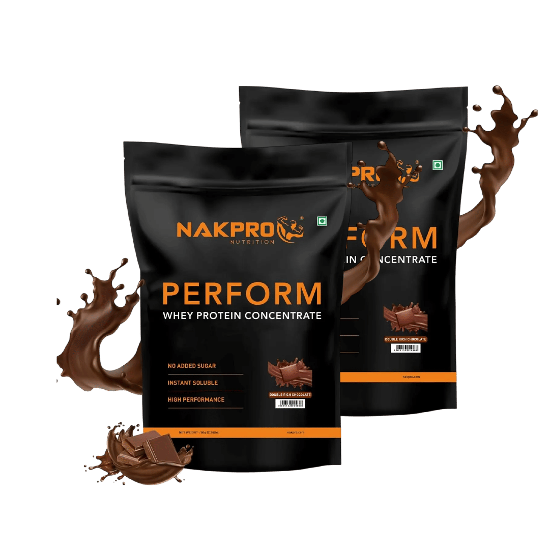 NAKPRO Perform Whey Protein Concentrate 1kg Double Rich Chocolate | 24g ...