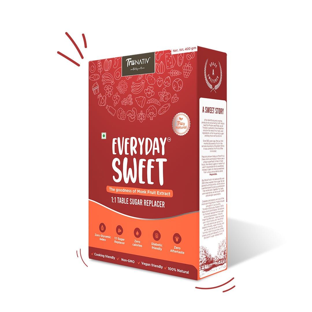 TruNativ Everyday Sweet | Natural 1:1 White Sugar Replacer | Monk Fruit Extract | Zero Calories ...