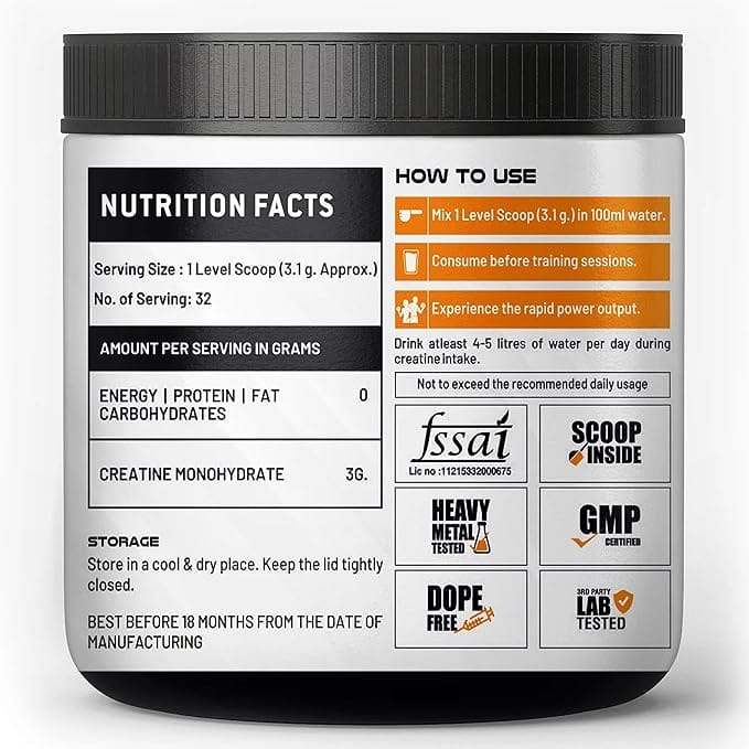 AS-IT-IS ATOM Creatine Monohydrate 100g | Blue razz | 32 Servings ...