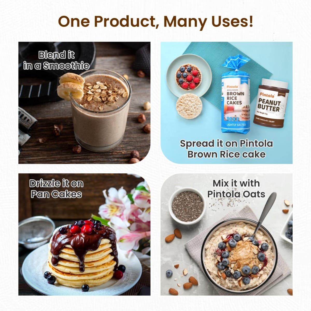 Pintola Choco Spread Peanut Butter Made with premium quality peanuts ...