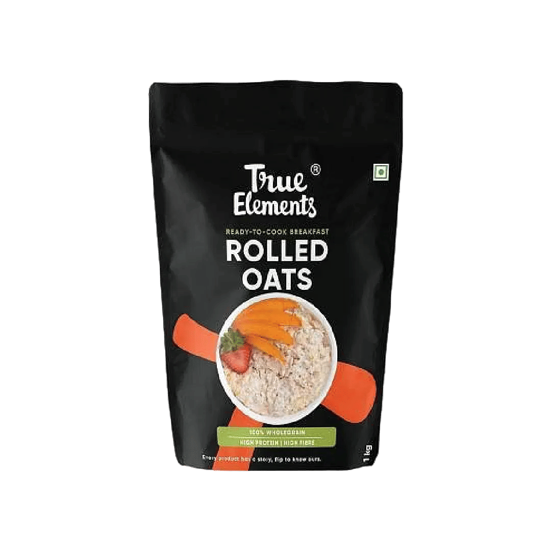 True Elements Rolled Oats 1 kg - 100% Wholegrain Breakfast | Gluten ...