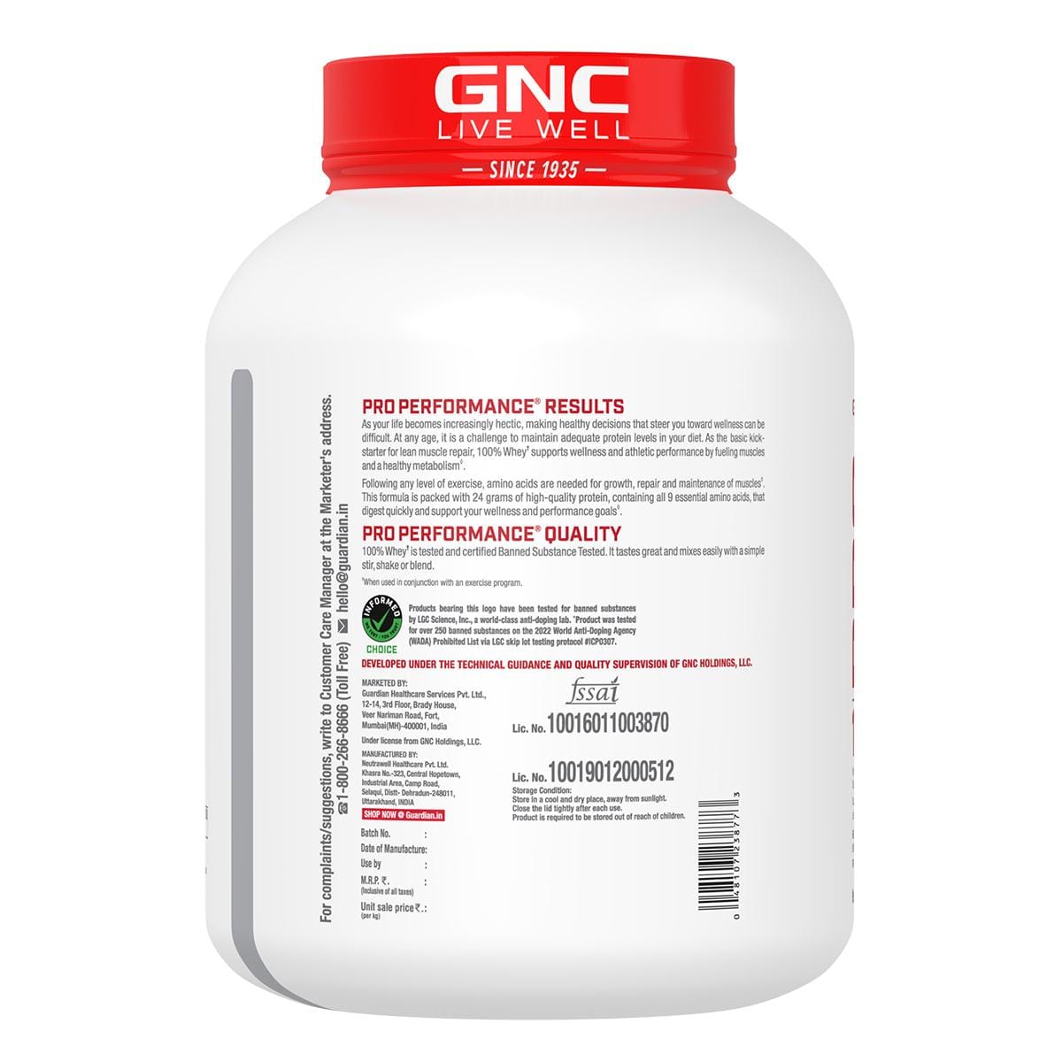 GNC Pro Performance 100% Whey Protein Powder | Boosts Strength ...