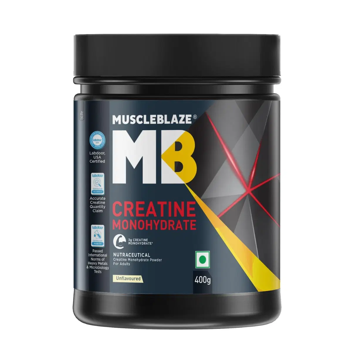MuscleBlaze MB Creatine Monohydrate 400g | 133 Servings | Unflavoured ...