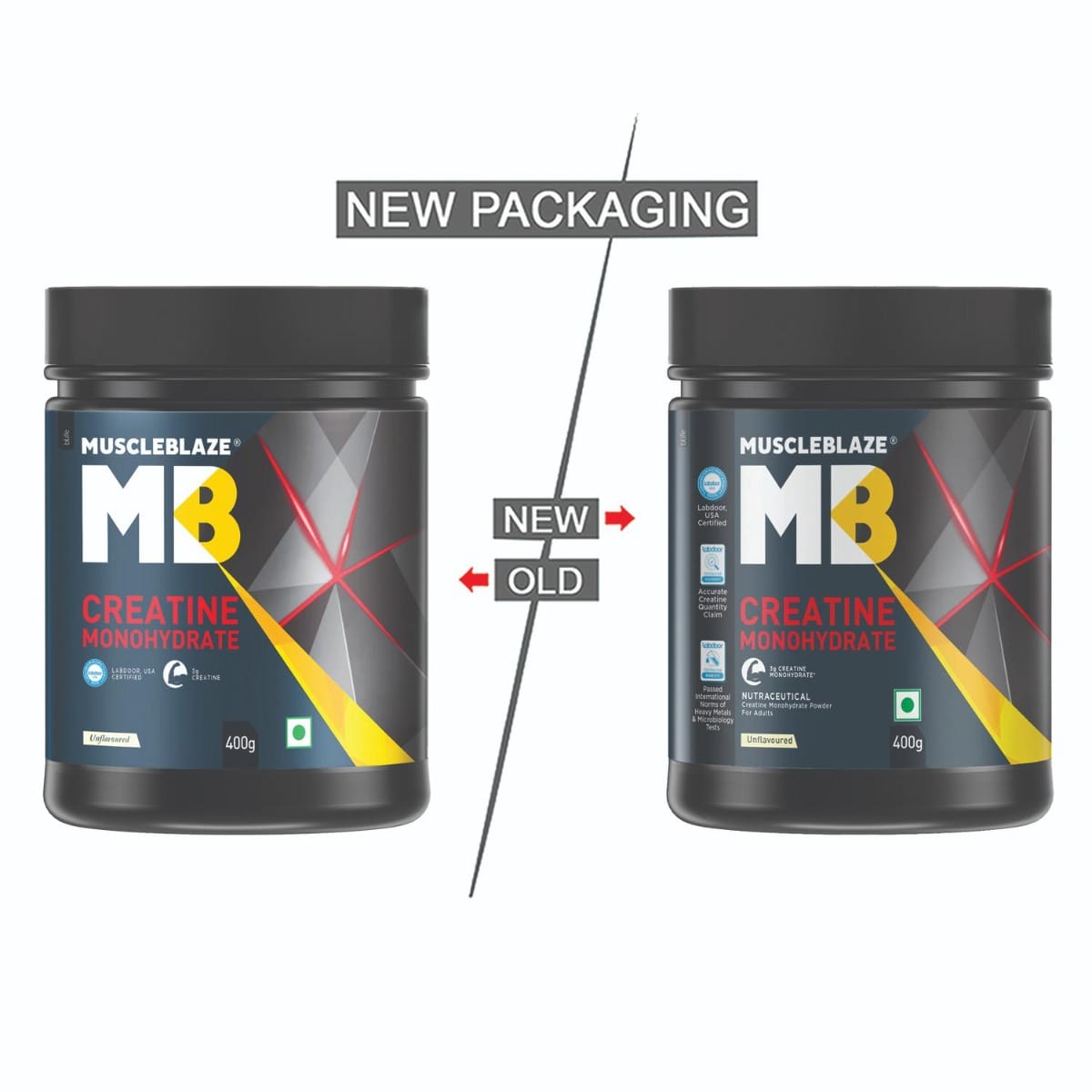 MuscleBlaze MB Creatine Monohydrate 400g | 133 Servings | Unflavoured ...