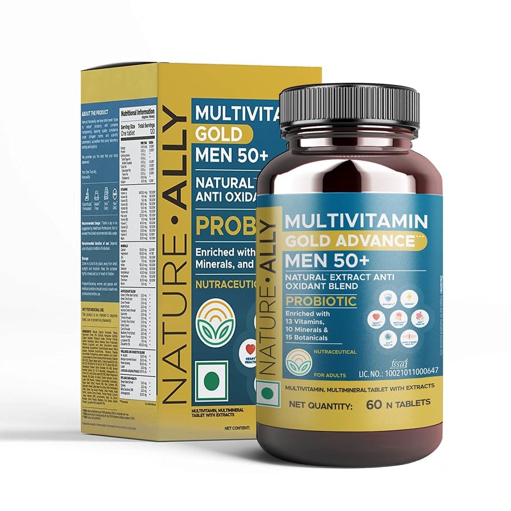 Nature Ally Multivitamin for Senior Men 50+ Age with Calcium, Vitamin ...