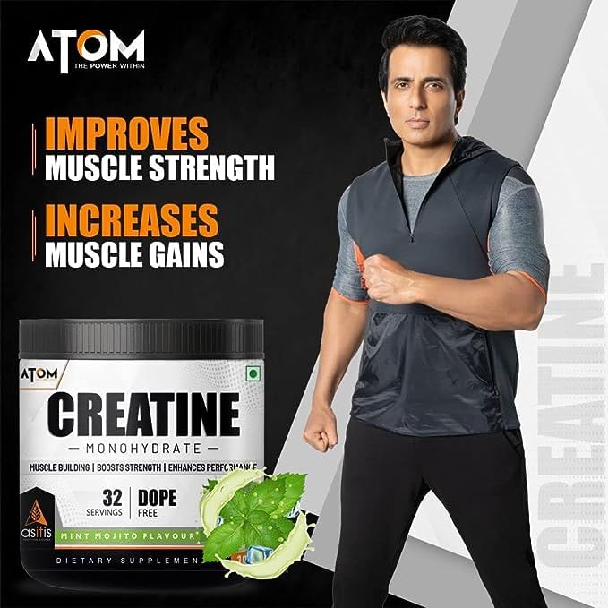 AS-IT-IS ATOM Creatine Monohydrate 250g - 80 Servings | Dope Free ...