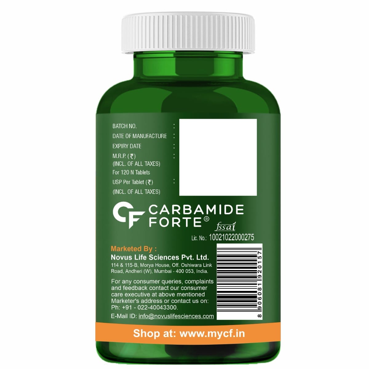 Carbamide Forte Calcium Magnesium + Zinc | 60 Veg Tablets | Bones ...