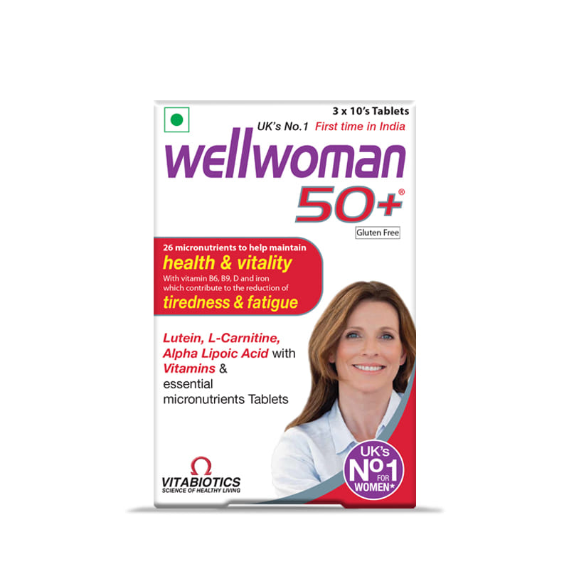 Wellwoman 50+ - Health Supplements (26 Vitamins and Minerals) - 30 Tablets