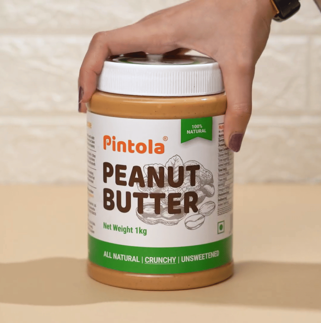 Pintola All Natural Peanut Butter | Rich in Fiber, 30g Protein | Non ...