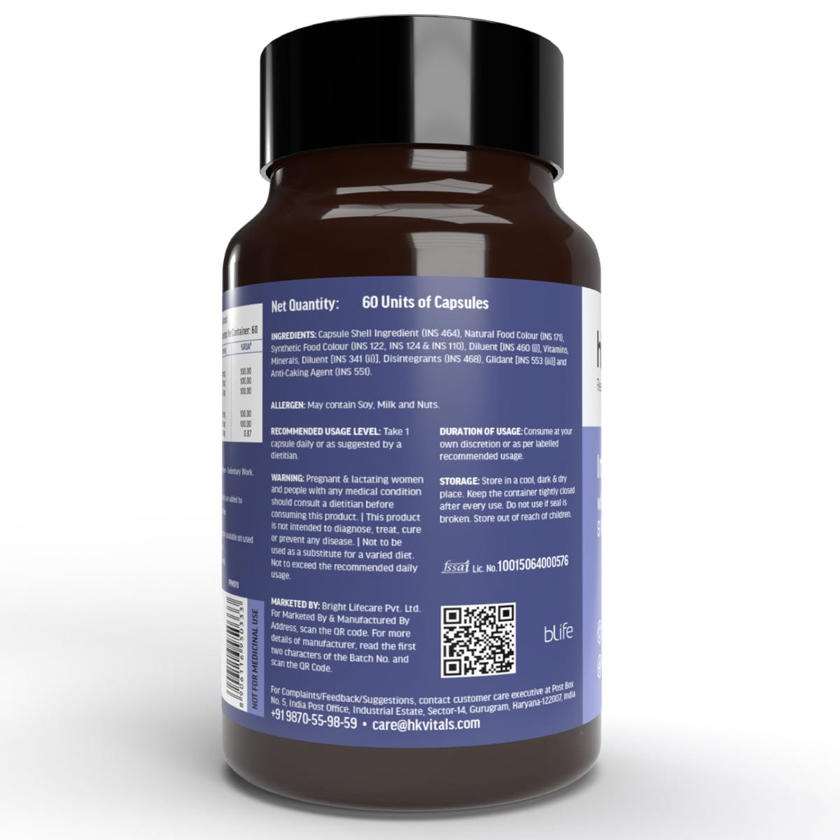 HealthKart HK Vitals Iron + Folic Acid Supplement, with Zinc, Vitamin C ...