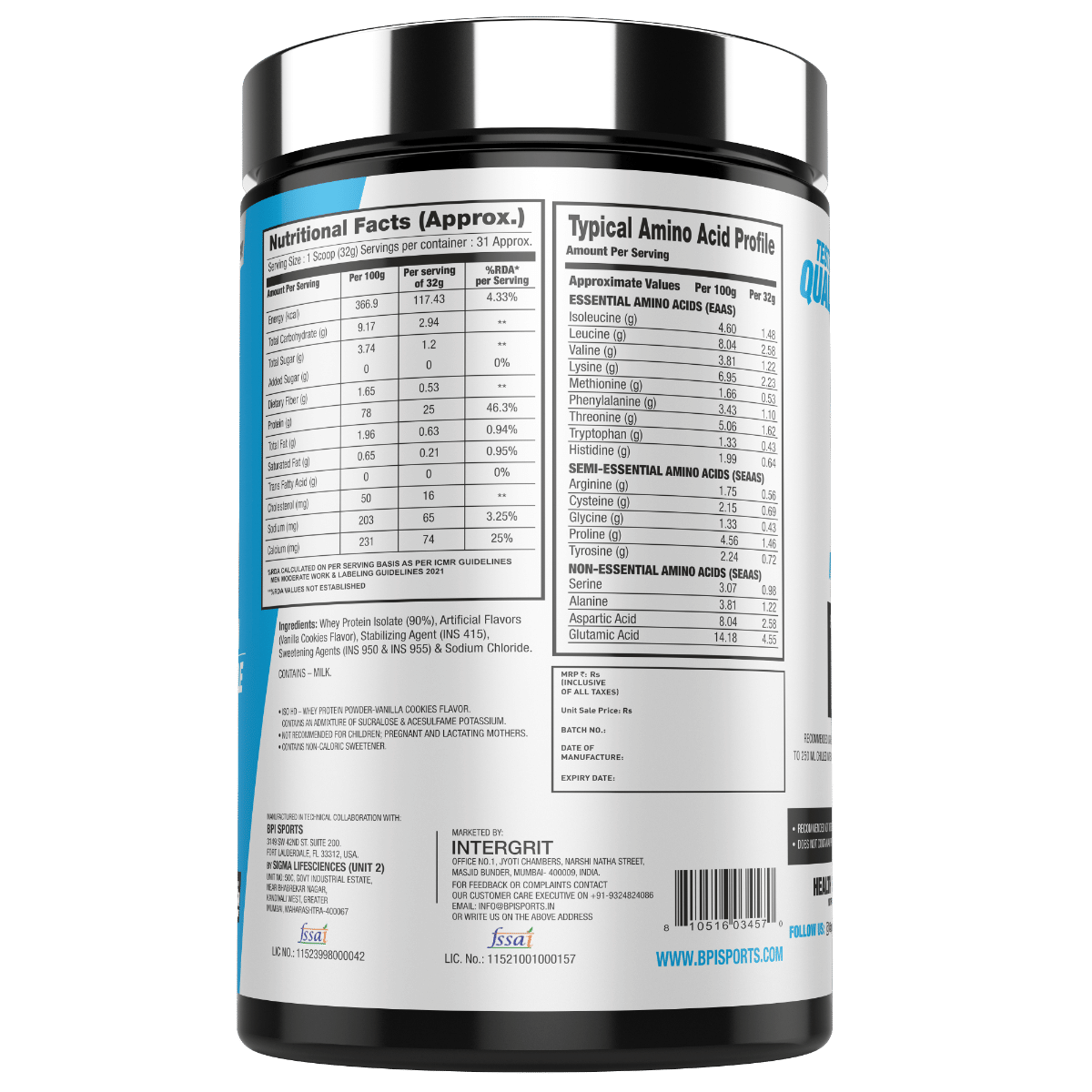 BPI Sports Iso Hd | Whey protein isolates | Muscle Growth, Recovery ...