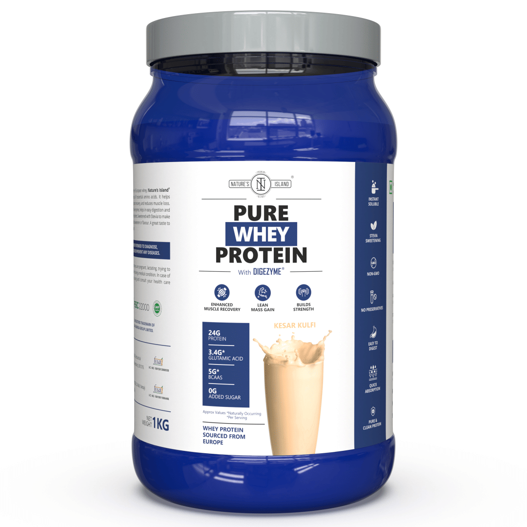 Natures Island Pure Whey Protein With Digezyme®, European Whey, High ...