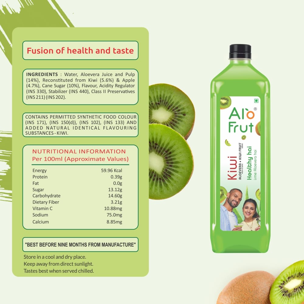 Alo Frut Kiwi Aloevera Juice 150 ml (Pack of 60)