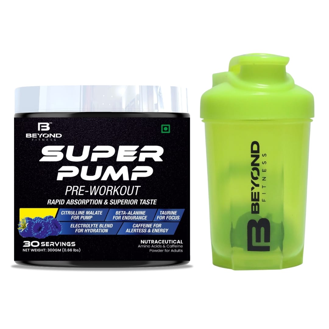 Beyond Fitness Super Pump 300gm Pre Workout with 200mg Caffeine, 3000mg ...