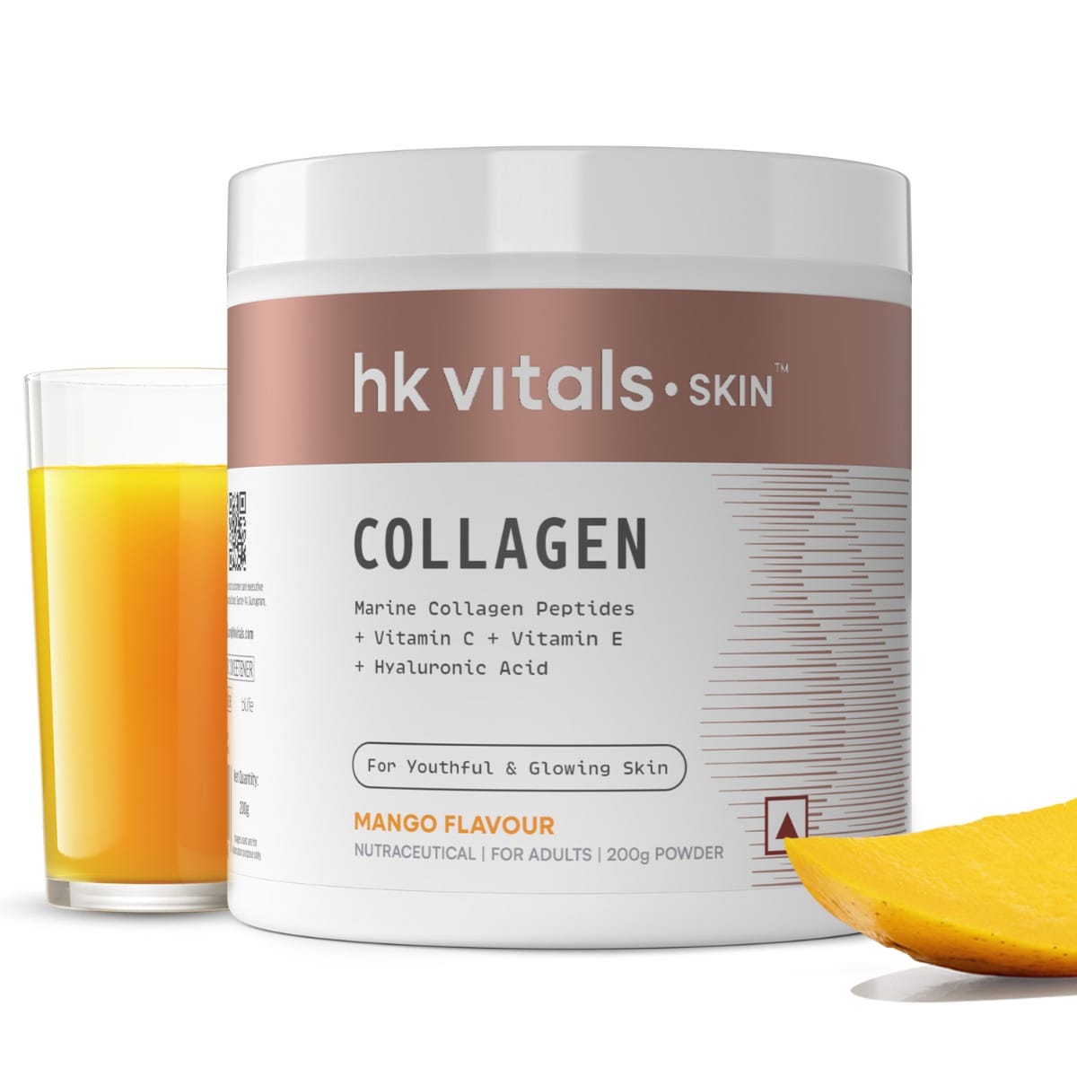 HK Vitals Skin Radiance Collagen Powder, Marine Collagen (Mango, 200 g ...