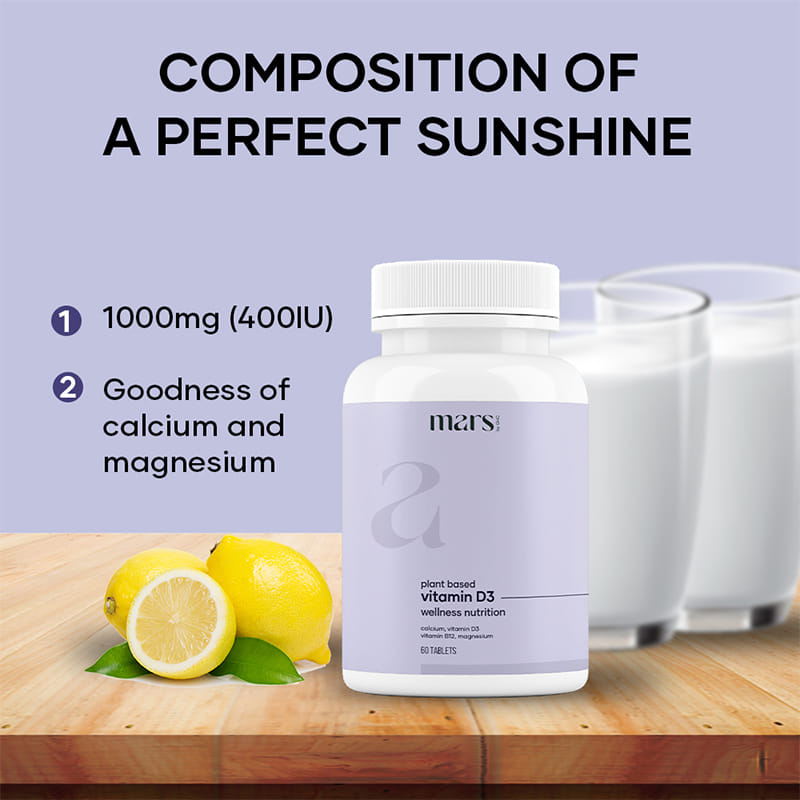 Mars by GHC Calcium Vitamin D3 Tablets for Men (60N - Pack of 1)